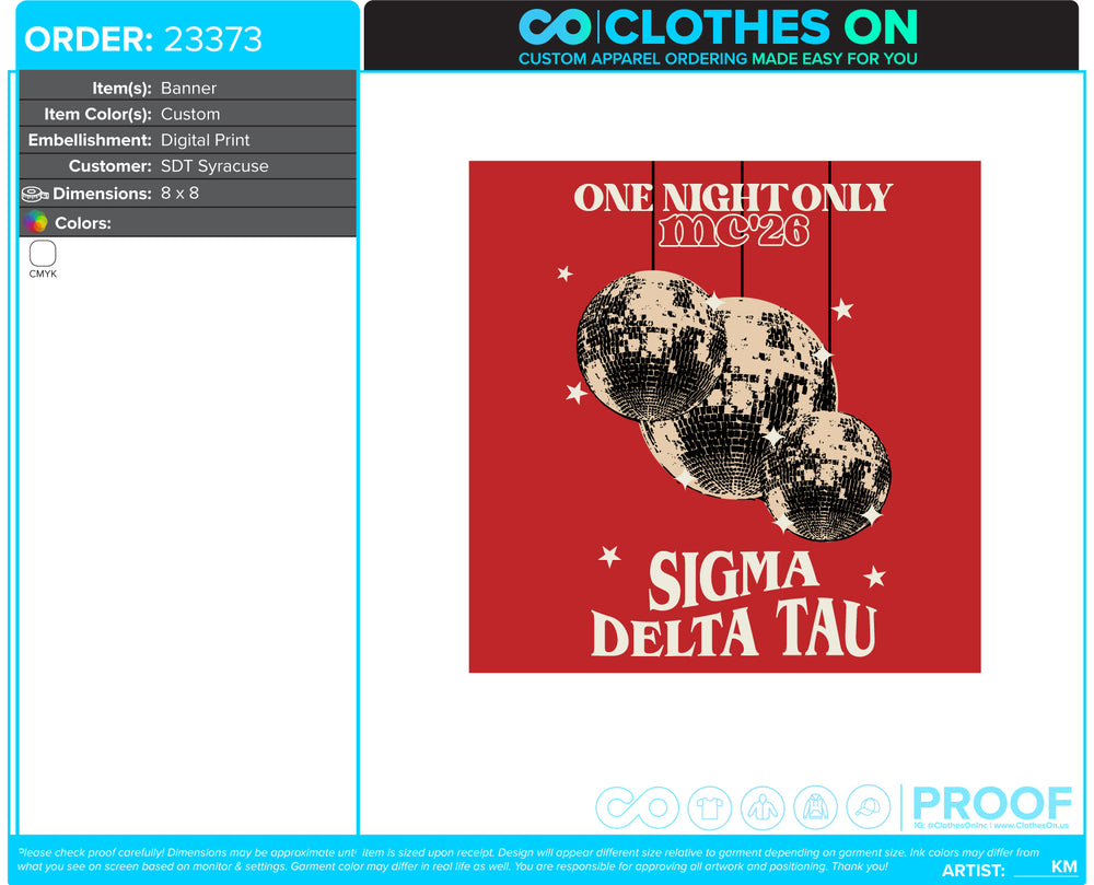 Syracuse SDT Spring 2026 Bid Day Banners-Half Balance – Clothes On